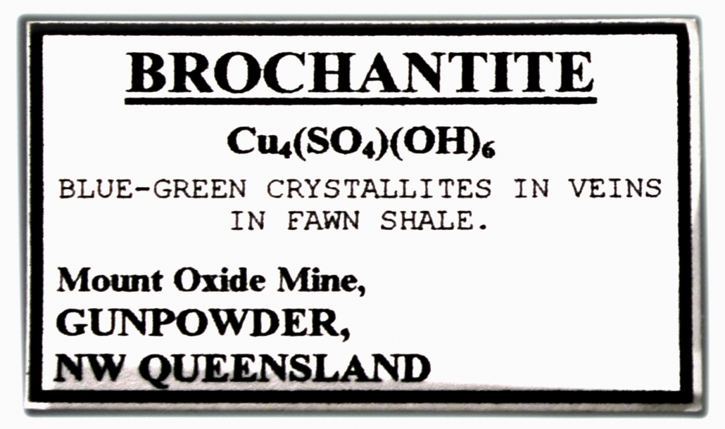 Cataloguing and Labelling Mineral Specimens - Mark's Minerals