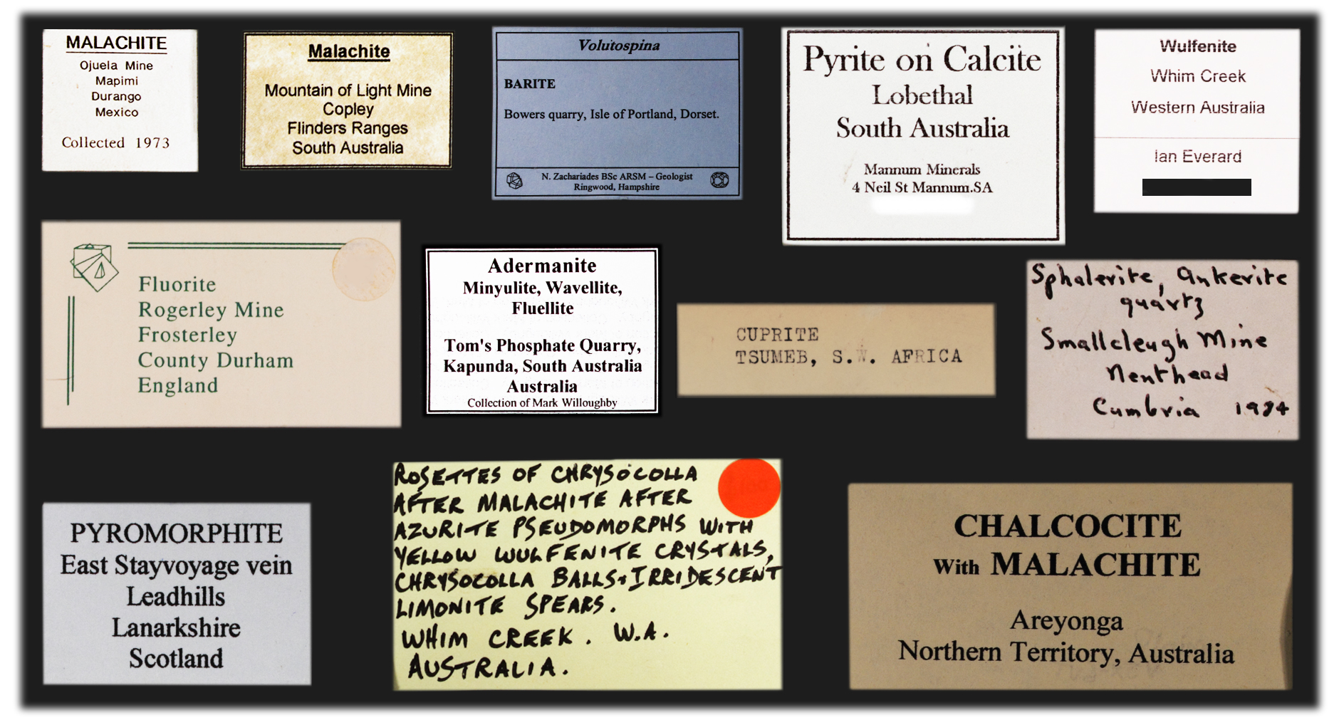 Cataloguing and Labelling Mineral Specimens - Mark's Minerals