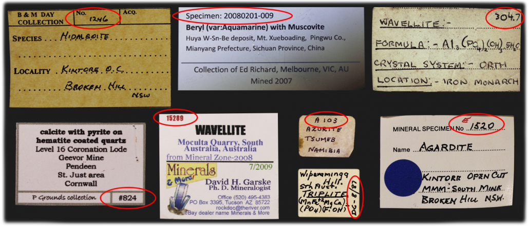 Cataloguing and Labelling Mineral Specimens - Mark's Minerals