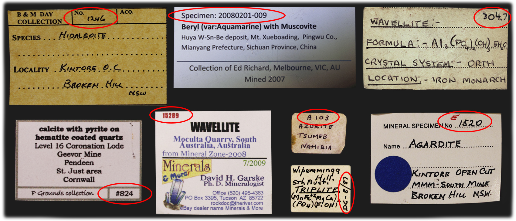 Cataloguing and Labelling Mineral Specimens - Mark's Minerals